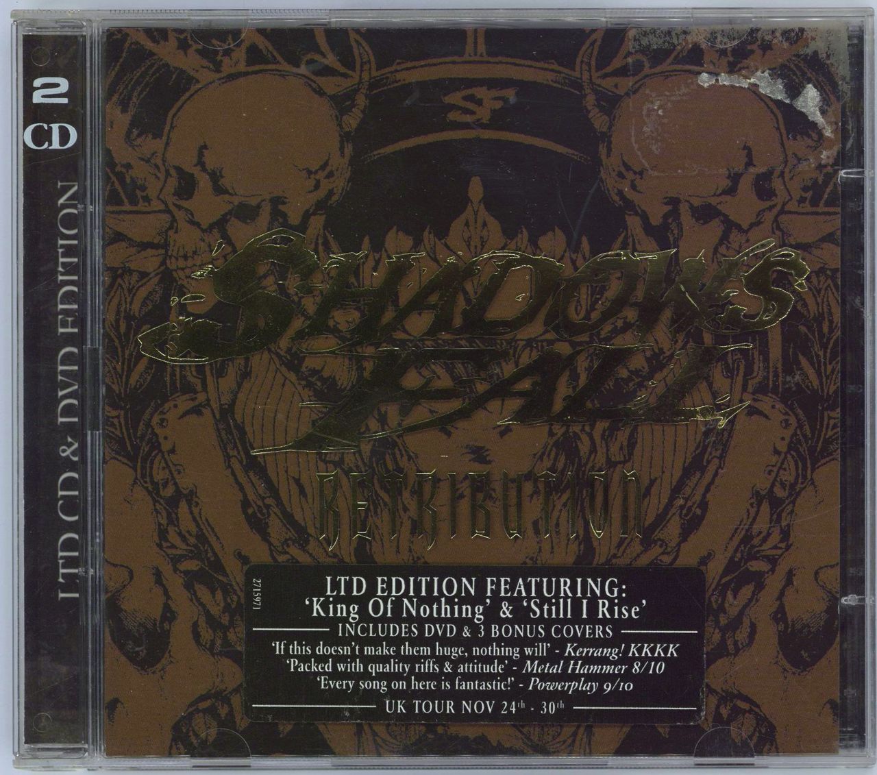 Shadows Fall Retribution German 2-disc CD/DVD set — RareVinyl.com
